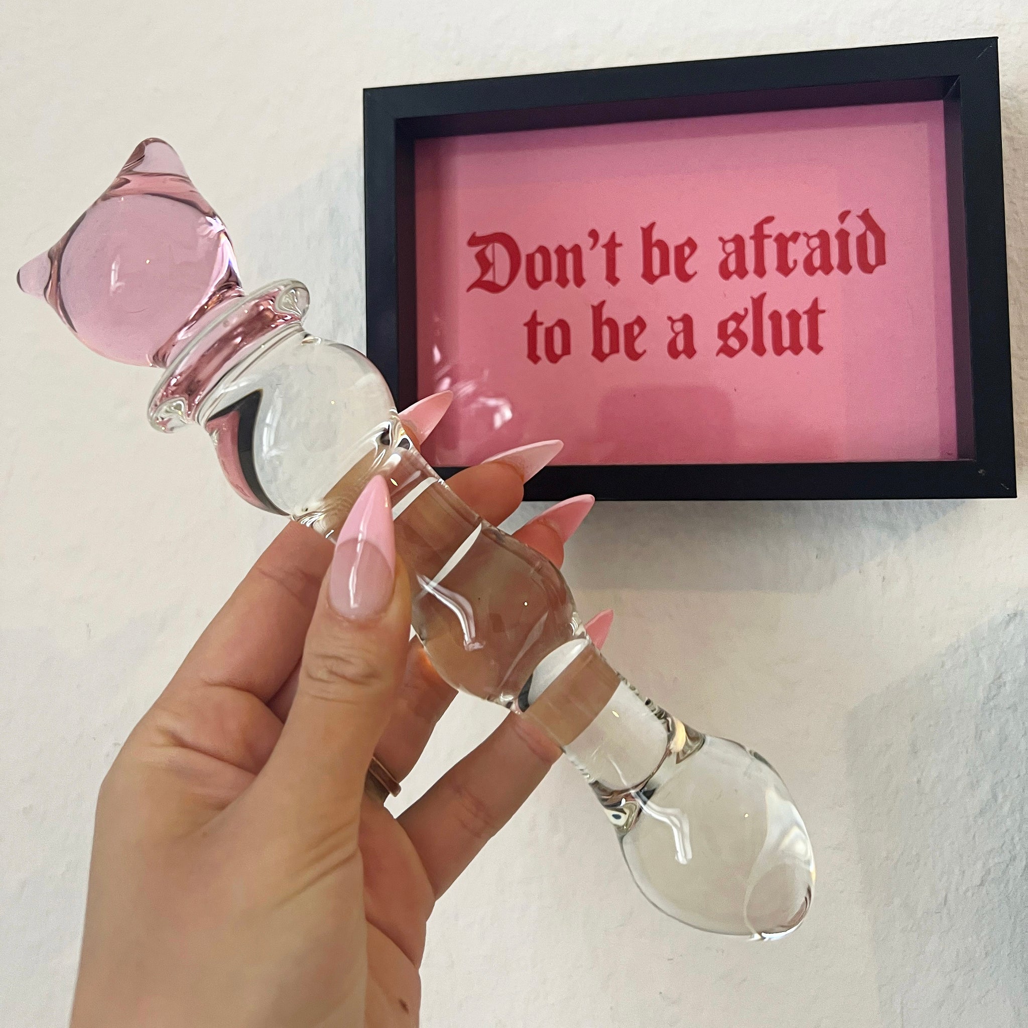Glass Cat Shaped Dildo Kitten Play Sex Toy Kawaii Kittens And Kink