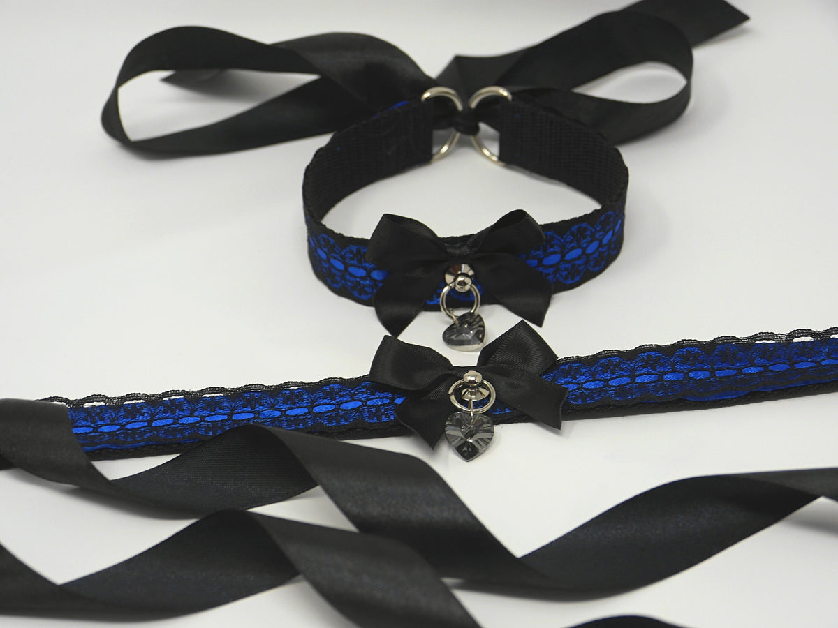 Royal Blue Lace Collar– Kittens & Kink
